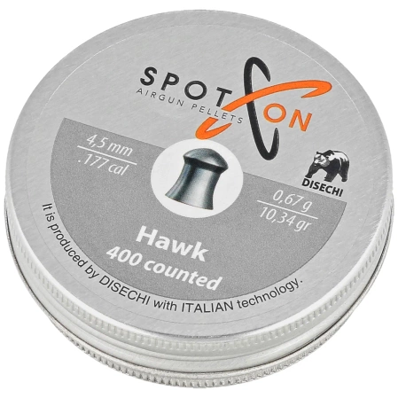 Śrut Spoton Hawk 4.5 mm, 400 szt. 0.67g/10.34gr | Śruty, CO2, Tarcze ...