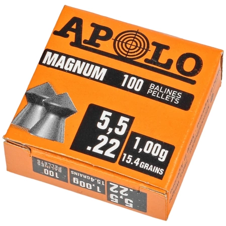 Apolo Magnum Heavy AirGun Pellets .22/5.5 mm, 100 pcs 1.00g/15.4gr ...